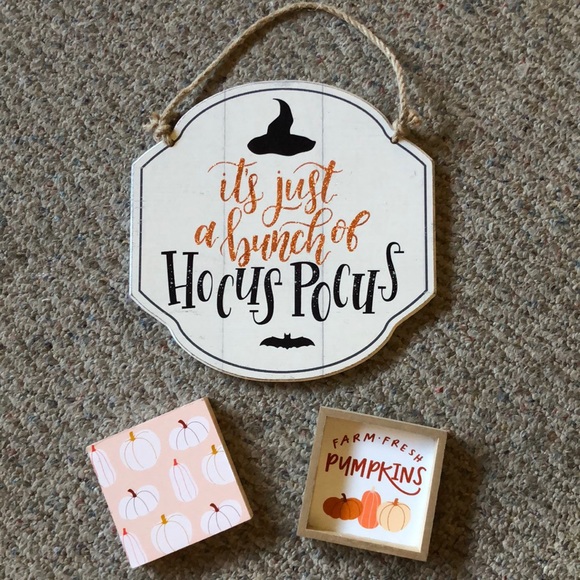 Holiday | Hocus Pocus Set Of 3 Halloween Fall Decorations | Poshmark